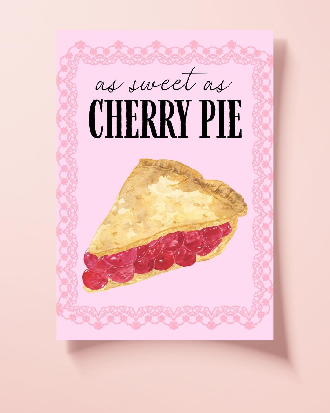 As Sweet as Cherry Pie - Printable Wall Art | Retro Kitchen Decor ...