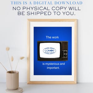 Severance-inspired Lumon Poster Digital Download | Retro TV Wall Art ...