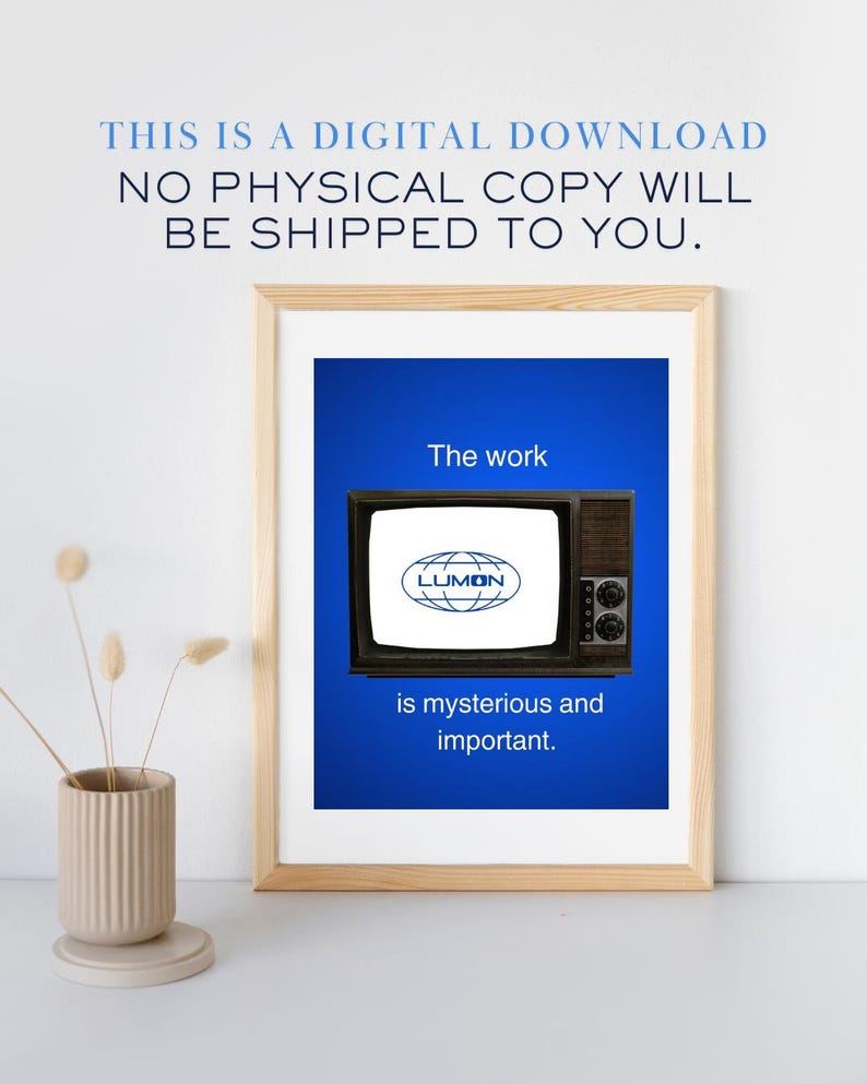 Severance-inspired Lumon Poster Digital Download | Retro TV Wall Art ...