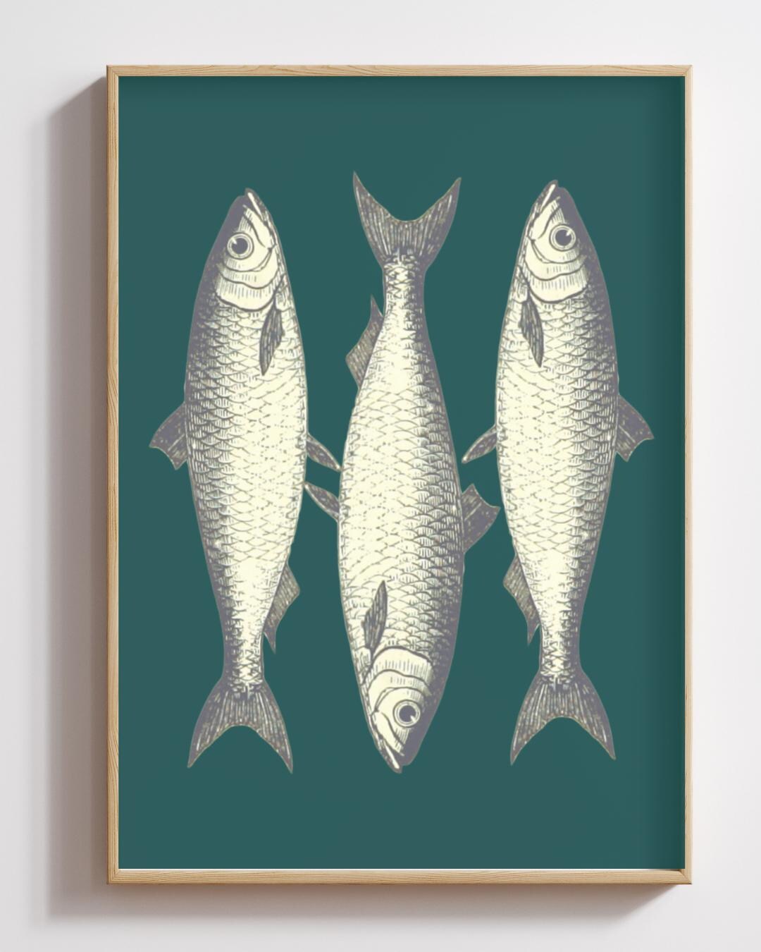 Vintage Fish Print Digital Download, Nautical Wall Art, Antique Fish ...