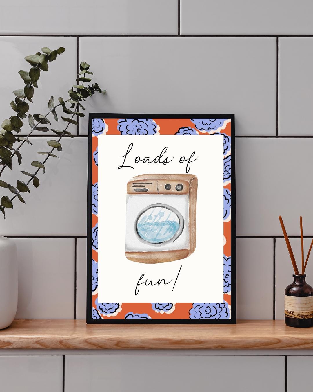 Loads of Fun Laundry Room Printable | Funny Laundry Art | Retro Digital ...