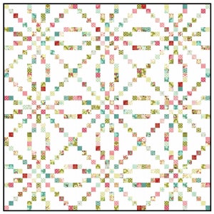 Braided Irish Chain PAPER Quilt Pattern Jelly Roll Friendly in 6 Size ...