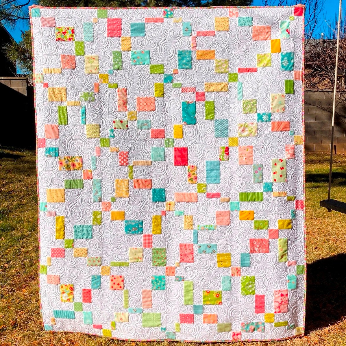 Dizzy Days Irish Chain PDF Quilt Pattern Scrap or Layer Cake Friendly ...