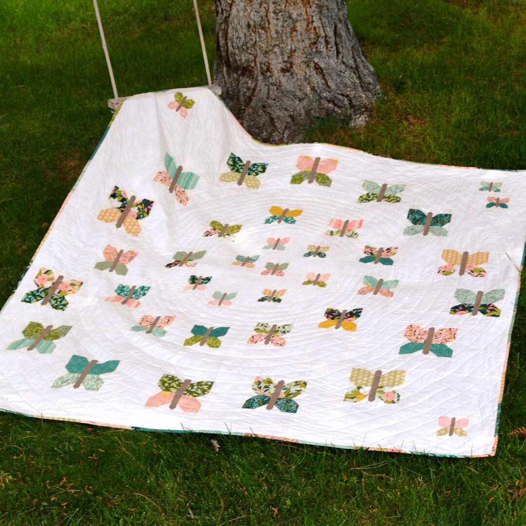 Butterfly Whirl PAPER Quilt Pattern Layer Cake Friendly 84 Square - Etsy