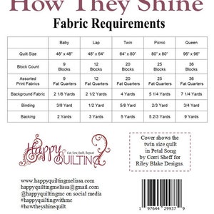 How They Shine - PDF Quilt Pattern - Fat Quarter Friendly in 5 Size ...