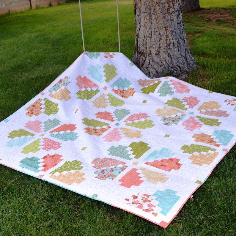 Petal Pop - PAPER Quilt Pattern - Jelly Roll Friendly in 5 Size Options ...