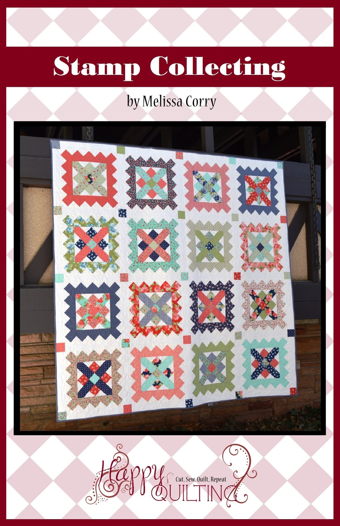 Stamp Collecting PDF Quilt Pattern With 5 Size Options - Etsy