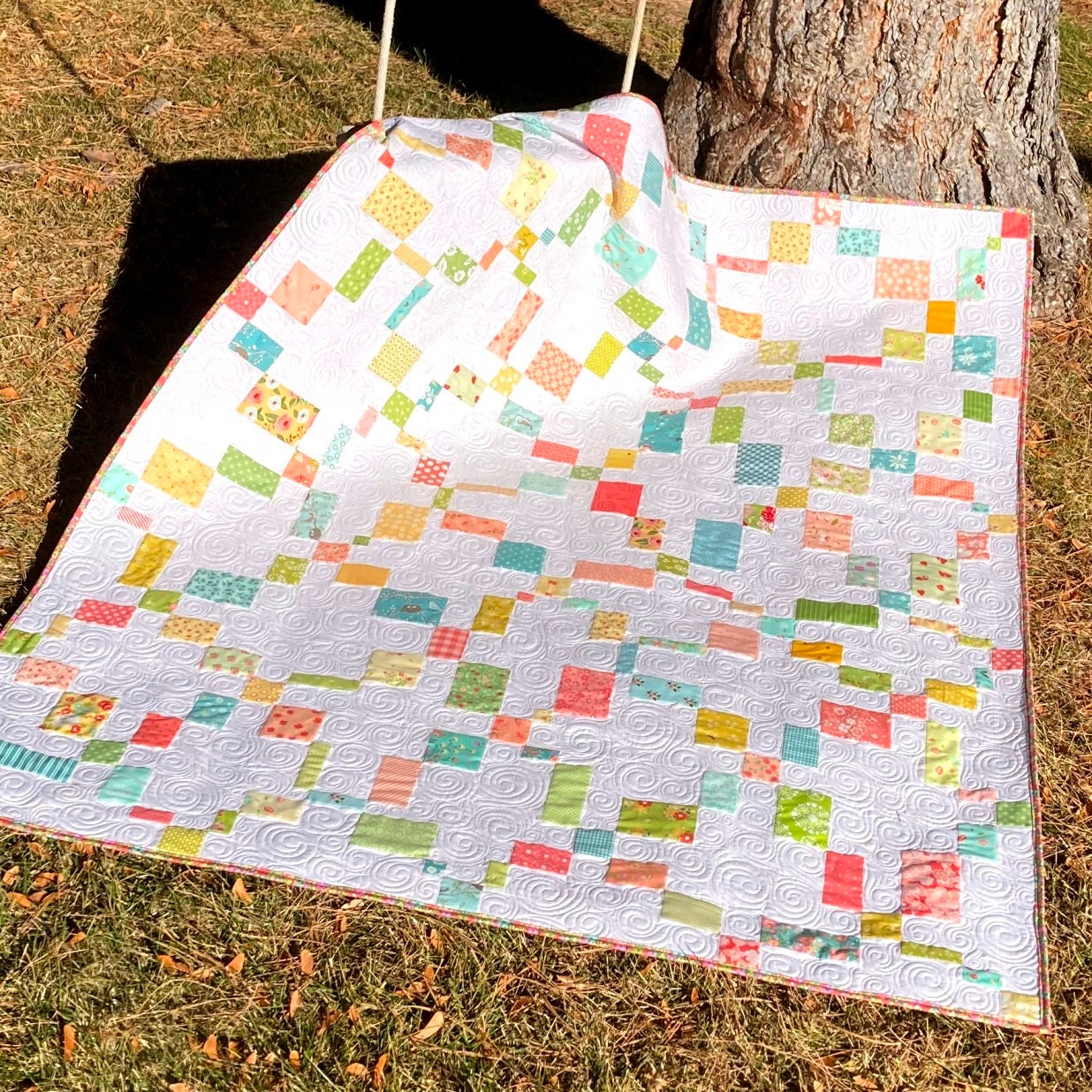 Dizzy Days Irish Chain PDF Quilt Pattern Scrap or Layer Cake Friendly ...