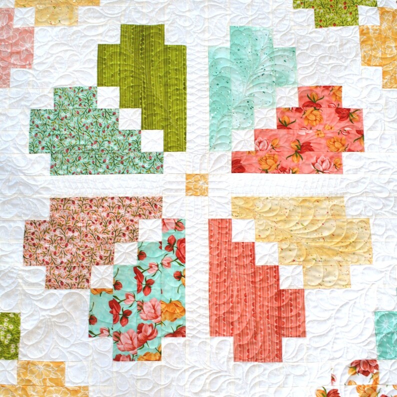 Petal Pop - PAPER Quilt Pattern - Jelly Roll Friendly in 5 Size Options ...