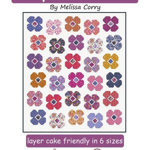 Playful Posies - PDF Quilt Pattern - Layer Cake Friendly in 6 Size Options - Etsy
