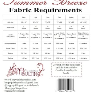 Summer Breeze - PDF Quilt Pattern - Layer Cake Friendly in 6 Size Options - Etsy