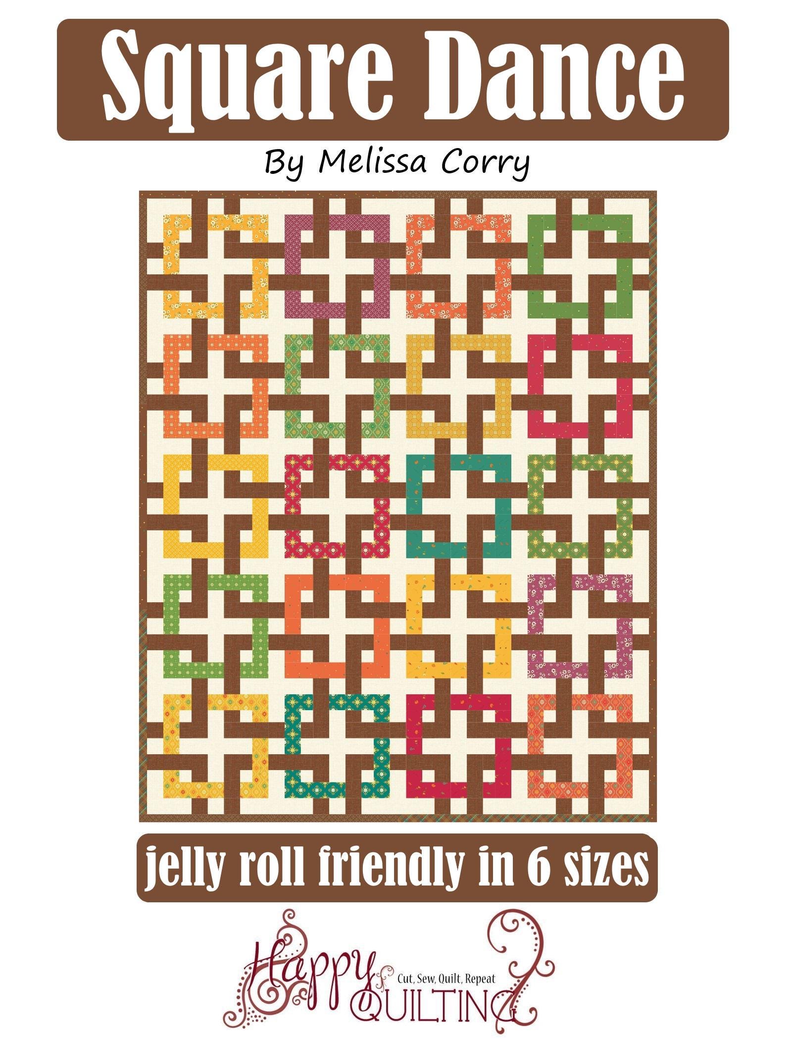 Square Dance - PDF Quilt Pattern - Jelly Roll Friendly in 6 Size Options - Etsy