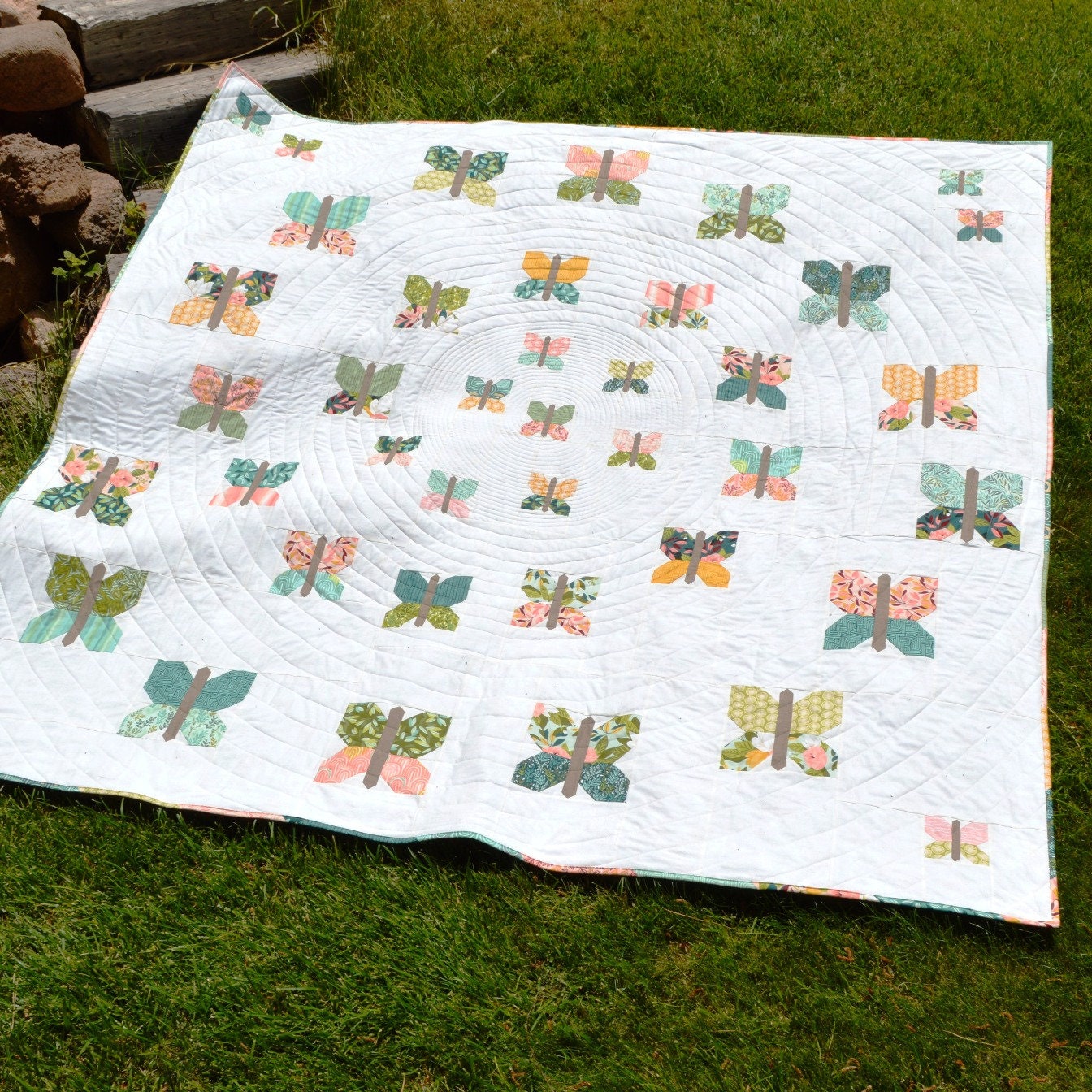 Butterfly Whirl - PAPER Quilt Pattern - Layer Cake Friendly - 84 ...