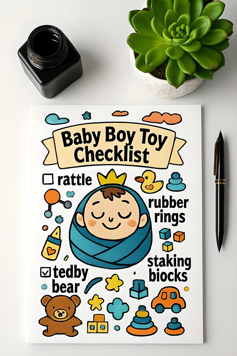 Baby Boy Toy Essentials Checklist. DIY Printable Digital Download. - Etsy