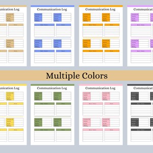Communication Record | Printable Log for Teachers and Parents | Meeting ...