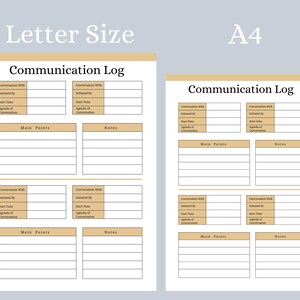 Communication Record | Printable Log for Teachers and Parents | Meeting ...