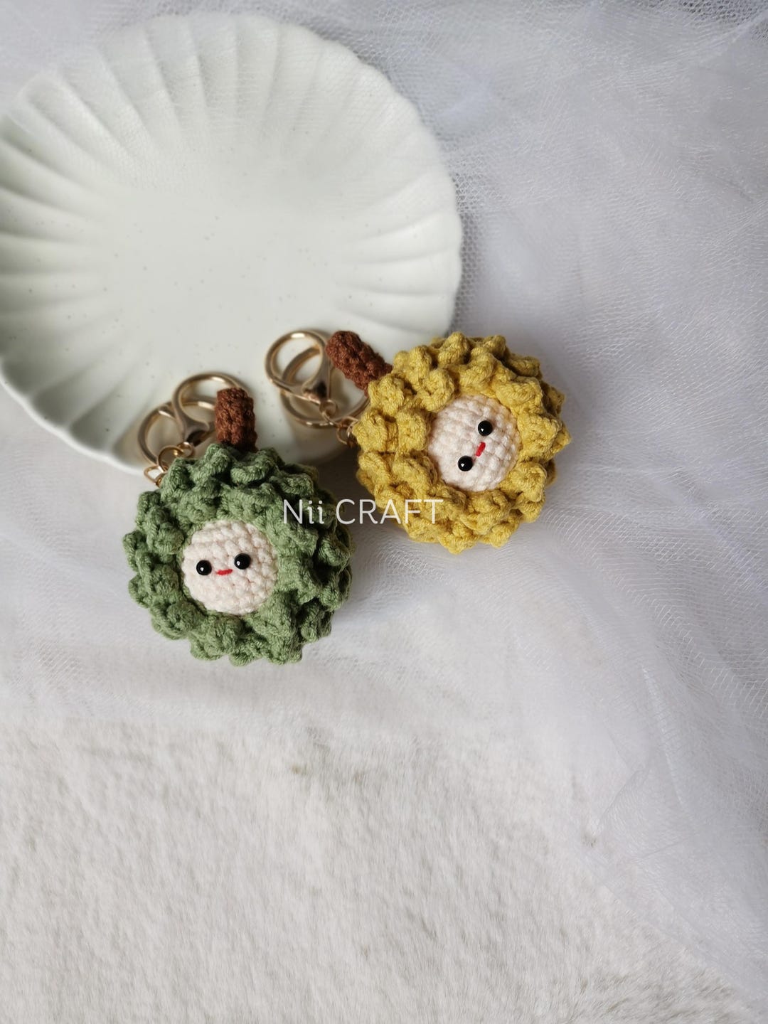 Handmade Durio Durian, Crochet Durian, Durian Keychain, Durio Lovers ...