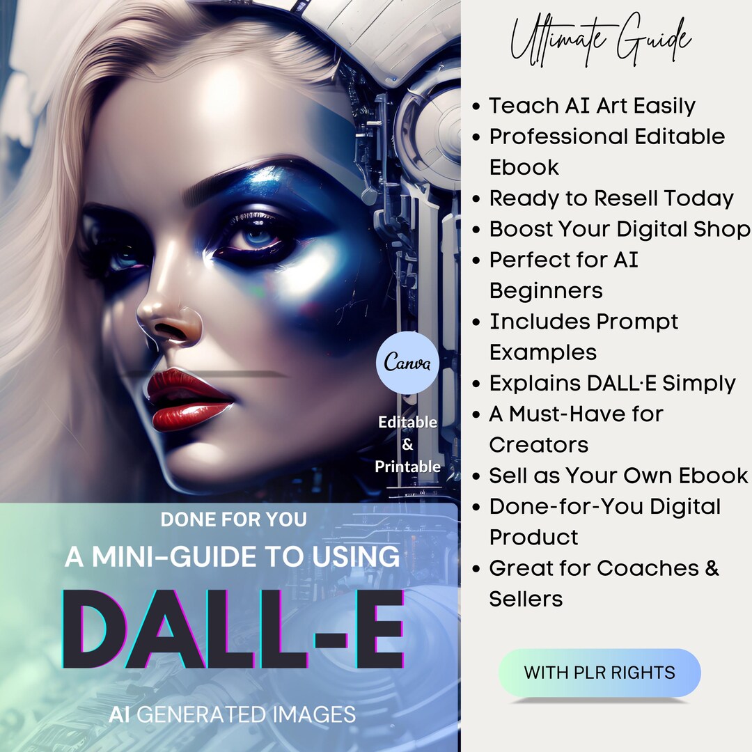 Mini Guide to Using DALL·E AI Image Generator Editable 9-page Canva ...