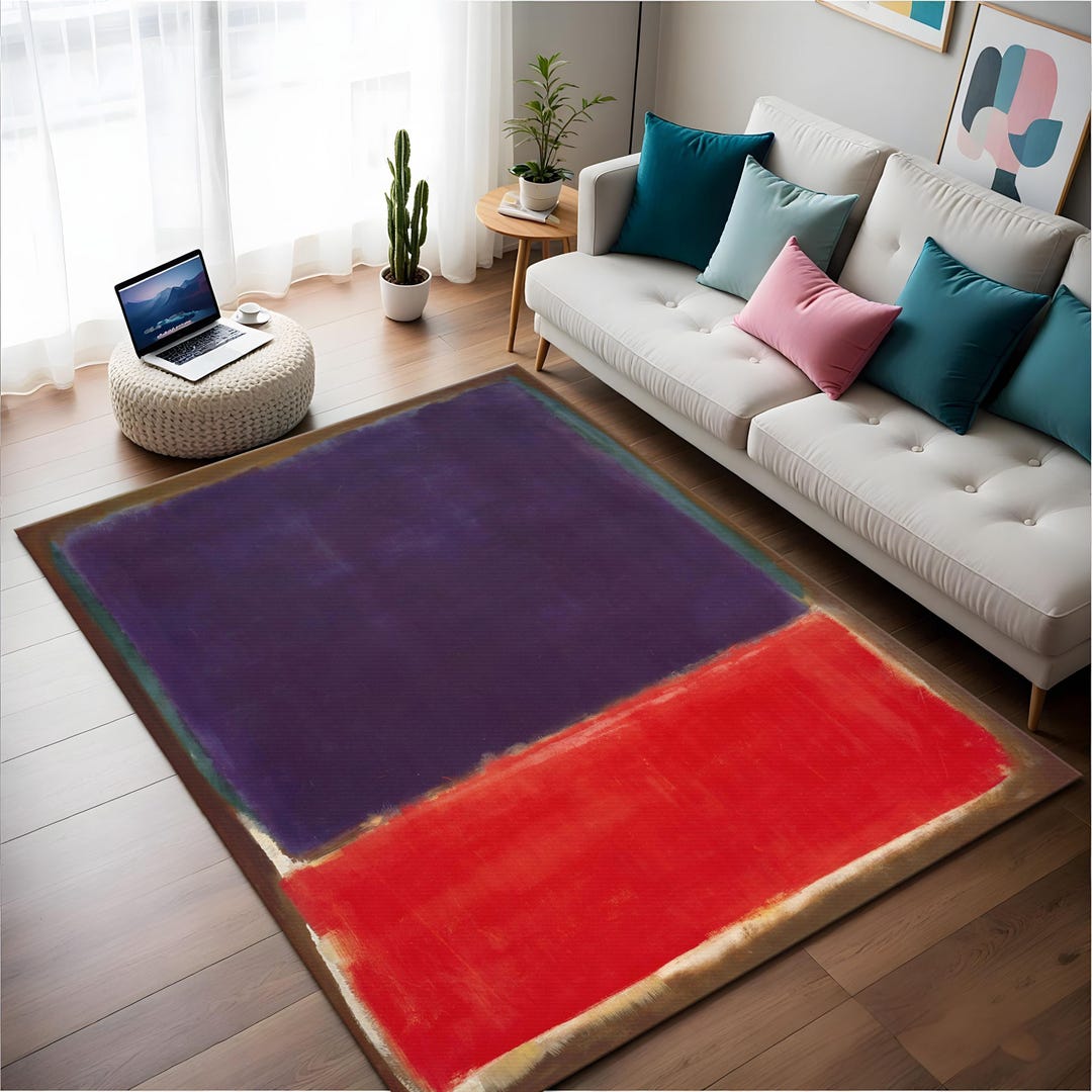 Mark Rothko Print Rug,mark Rothko Dancing Carpet,living Room,home Decor ...