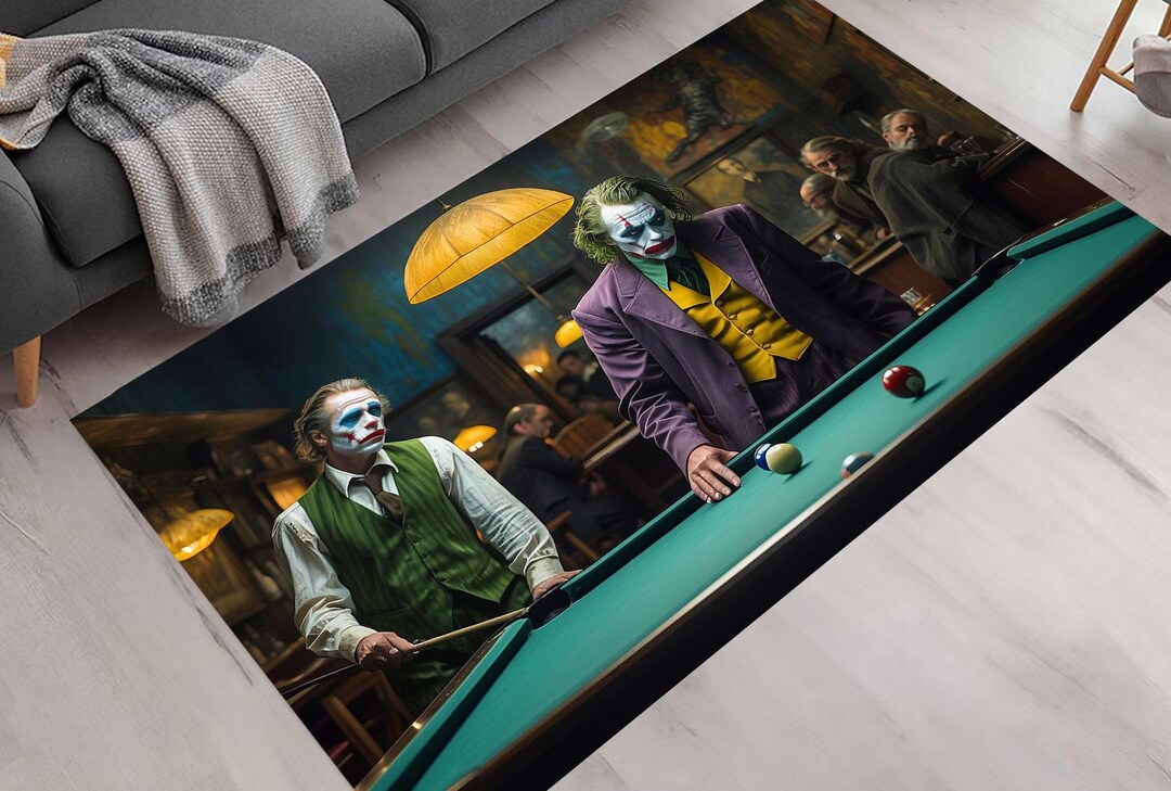 Jokers Playing Billiards Soft Rug - Modern Home Decor - Etsy