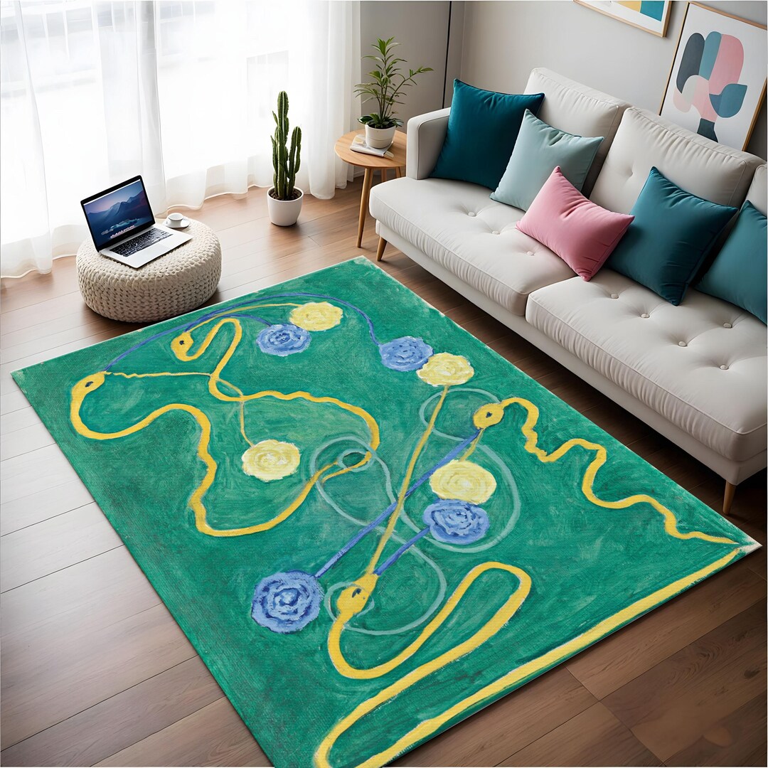 Hilma Af Klint Rug: Abstract Floral Giclee Area Rug - Etsy