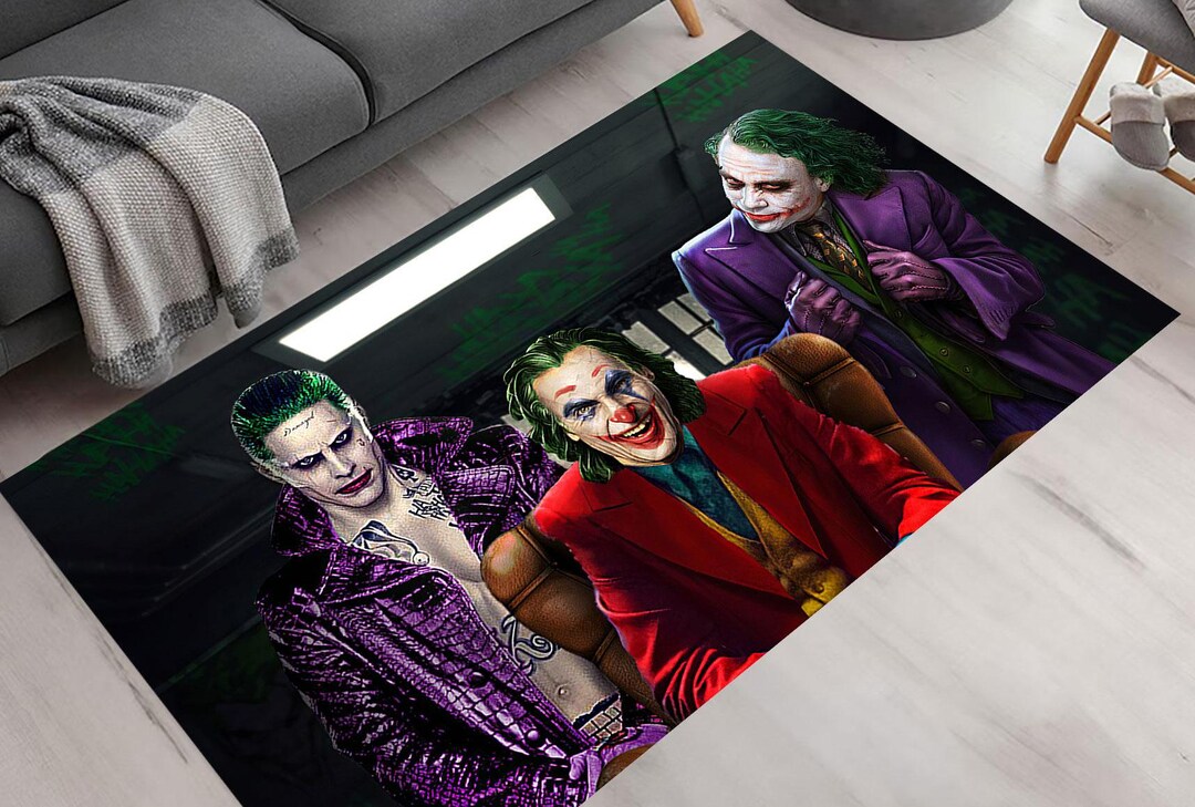 Joker Comic Art Rug: Modern Living Room Floor Decor - Etsy
