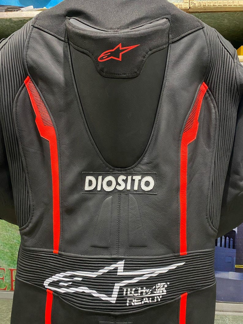 Alpinestars Missile V2 Motorbike Leather Racing Suit Black and Red ...