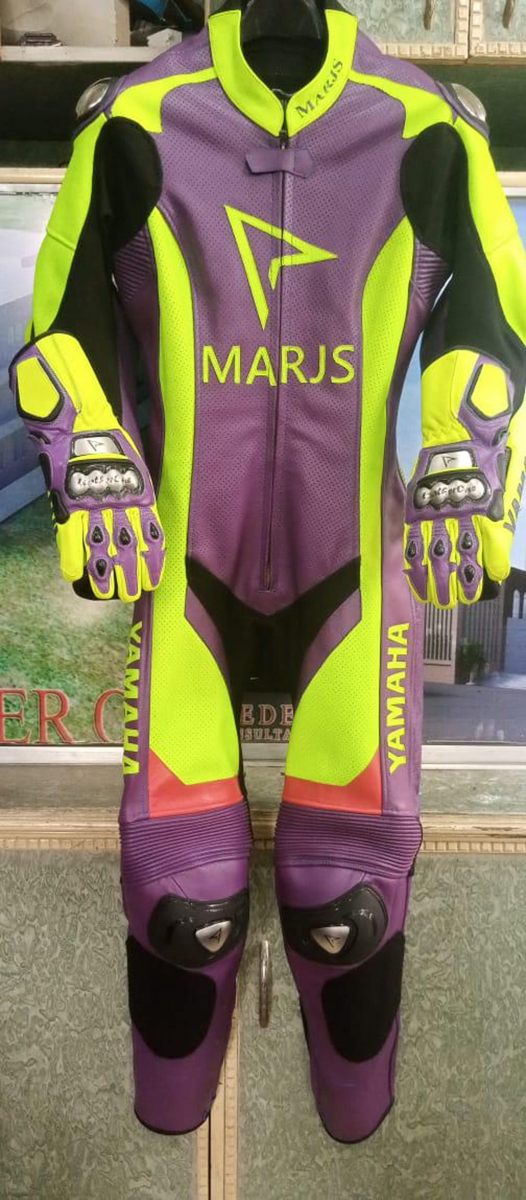Ladies Motorcycle Leather Racing Suit Dainese Pink & Yellow Design - Etsy