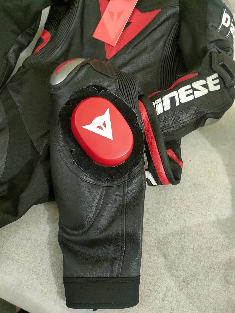 Dainese D Air Motorcycle Leather Racing Suit Black and Red Design - Etsy