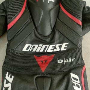Dainese D Air Motorcycle Leather Racing Suit Black and Red Design - Etsy