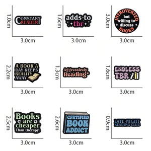 Bookish Enamel Pins: Book-lover Accessories - Etsy