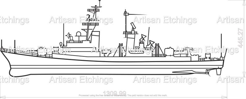 Highly Detailed | Battleship SVG | Destroyer Ship SVG | Navy Warship ...