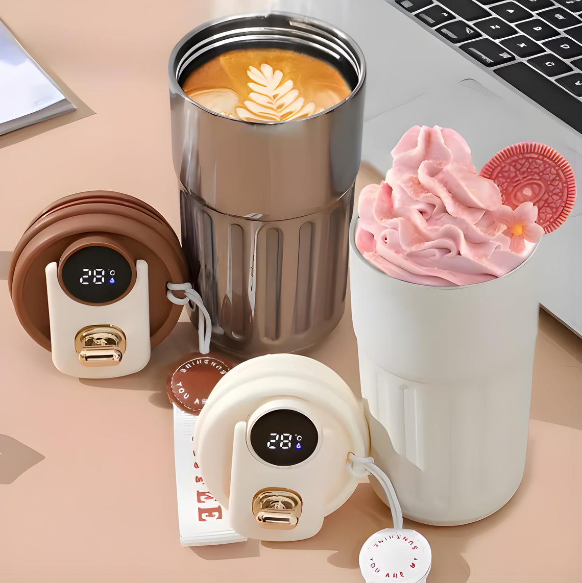 Thermos With Temperature Display, Smart Thermos, Temperature Display ...