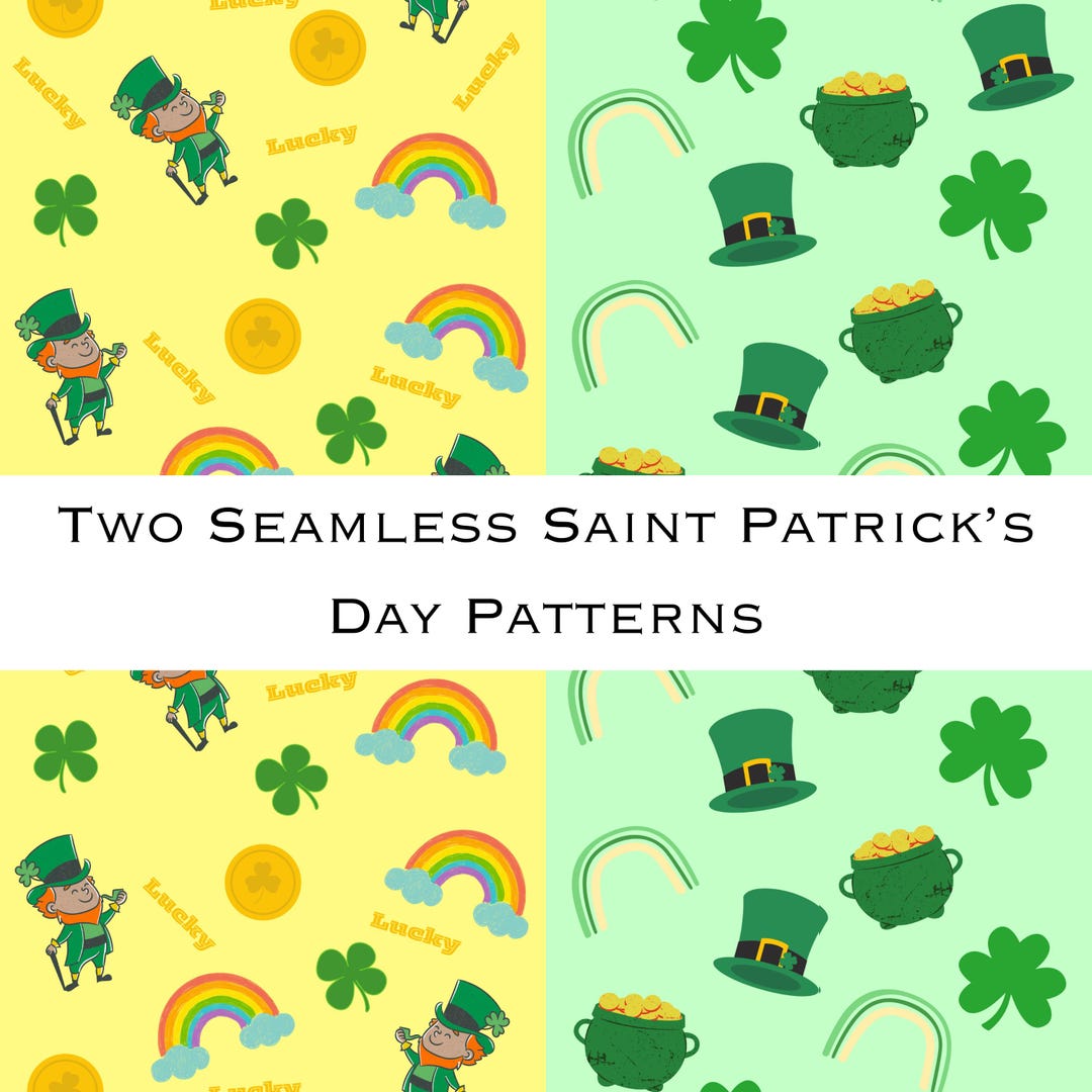 Seamless Saint Patrick's Day Patterns - Etsy