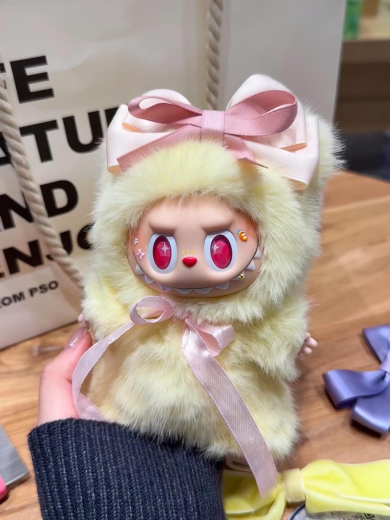 Labubu Original Design Baby Squirrel Yellow-handmade Modification - Etsy