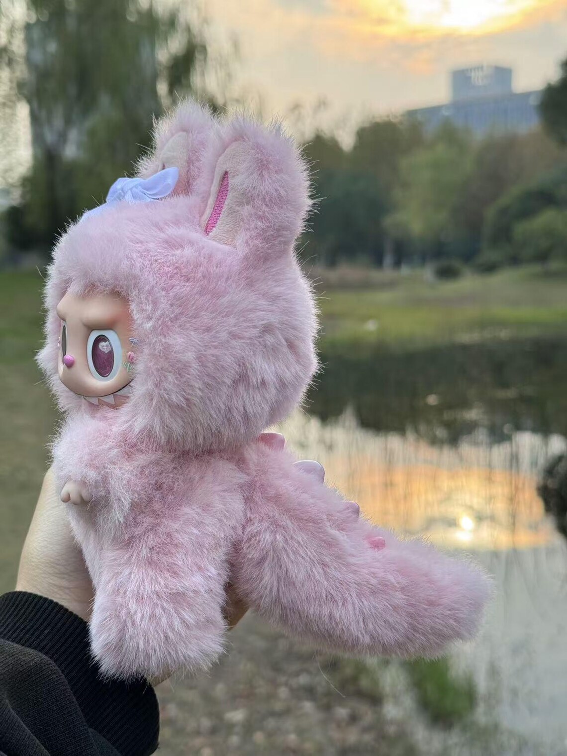 Labubu Original Design Baby Dinosaur Pink-handmade Modification - Etsy