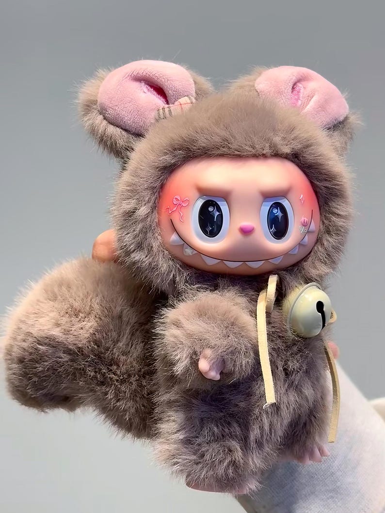 Labubu Original Design Baby Mouse Brown-handmade Modification - Etsy