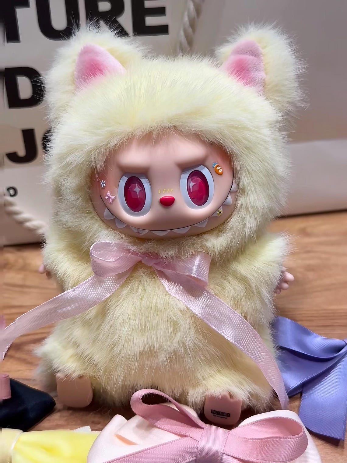 Labubu Original Design Baby Squirrel Yellow-handmade Modification - Etsy