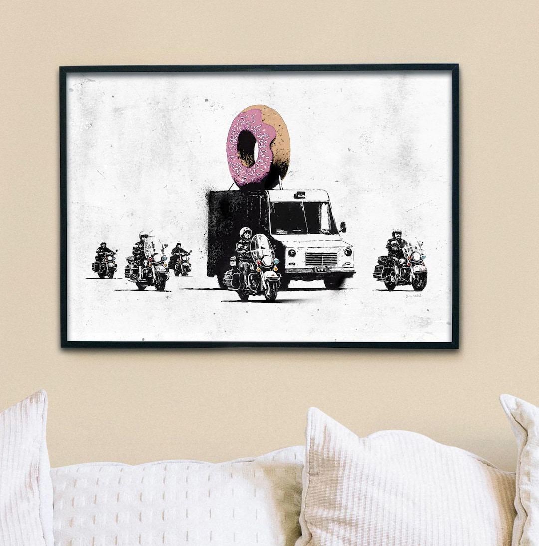 Banksy Donuts Cops Police Graffiti Street Art Print | Urban Pop Art ...