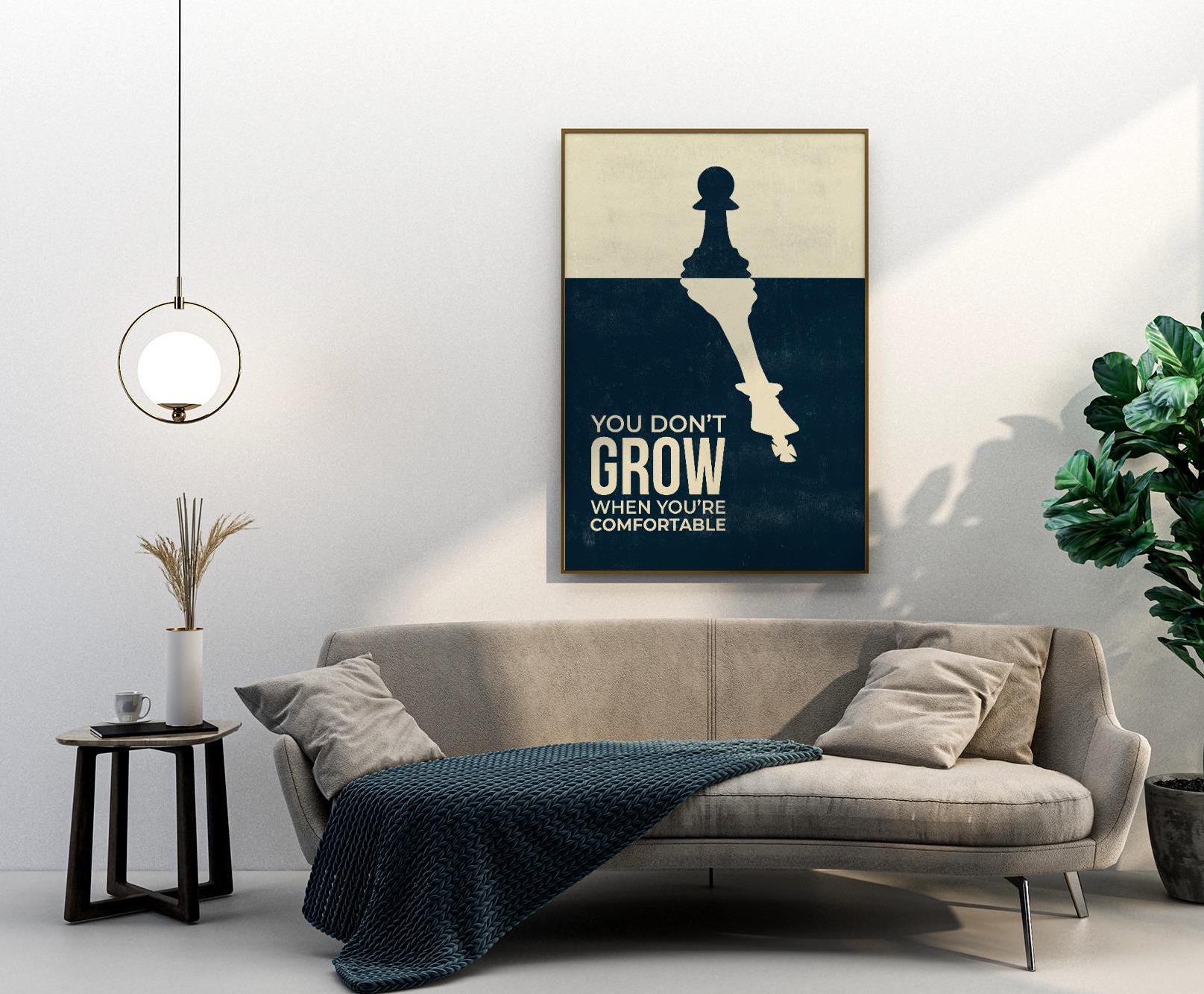Inspirational Chess Poster - Hustle & Gym Workout Motivation ...