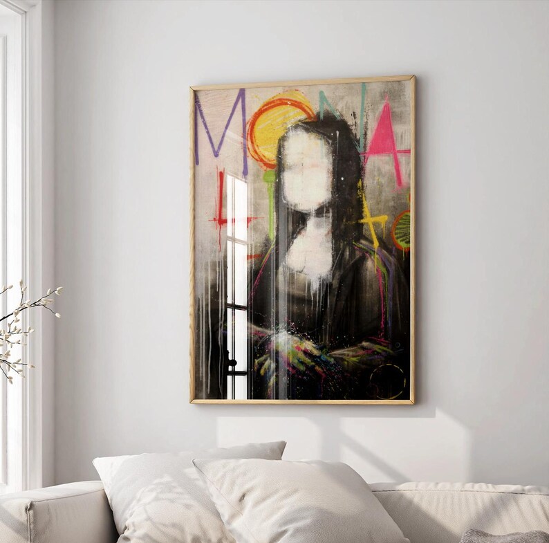 Graffiti Mona Lisa Art Print: Modern Street Art Poster - Etsy