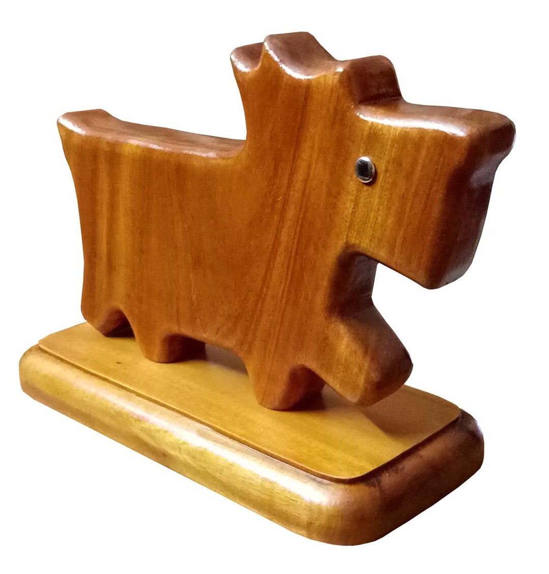 Dog Animal Wooden Craft for Home, Office & Shop Decor ; 8" X 6" Natural ...