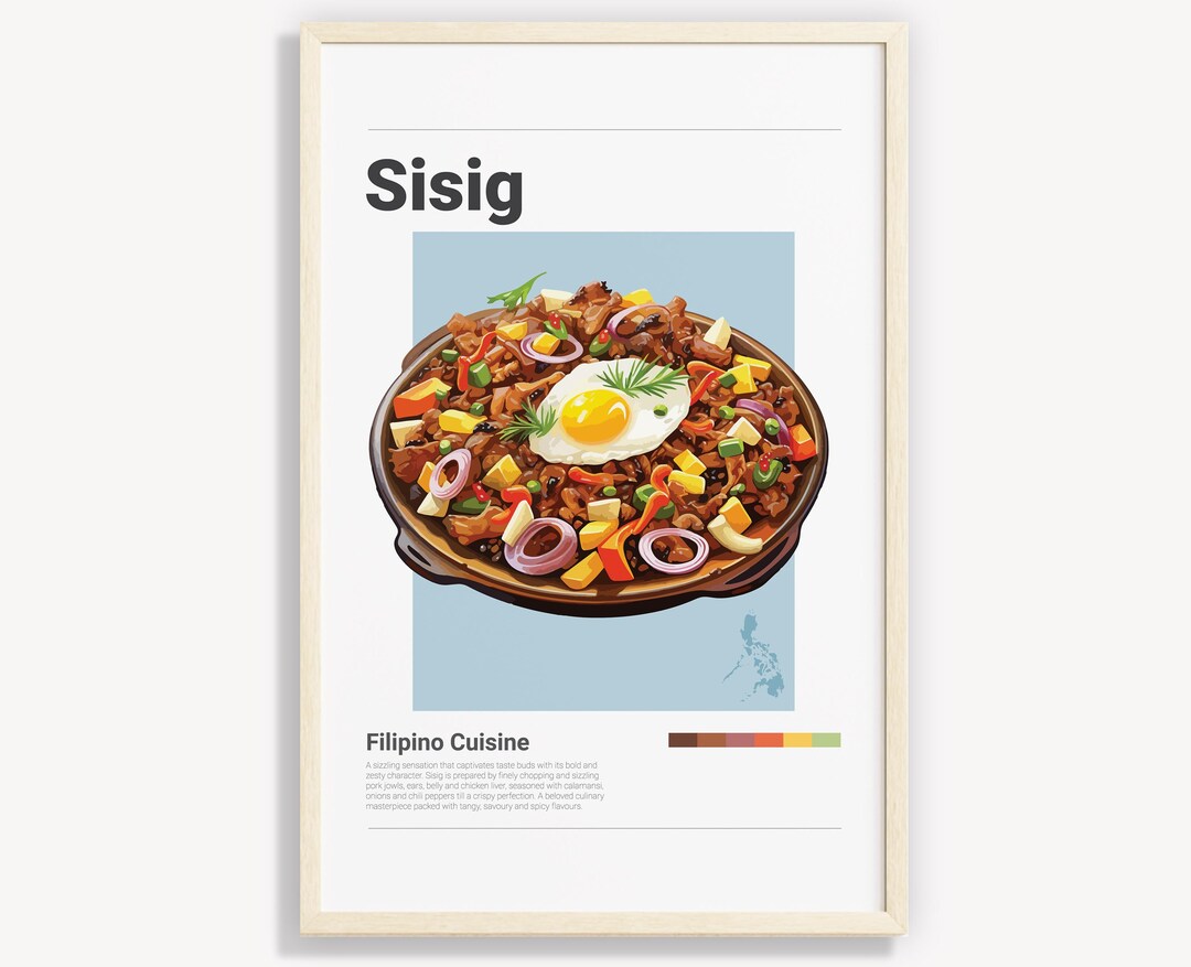 Pork Sisig Poster: Minimalist Filipino Food Art (digital Print) - Etsy