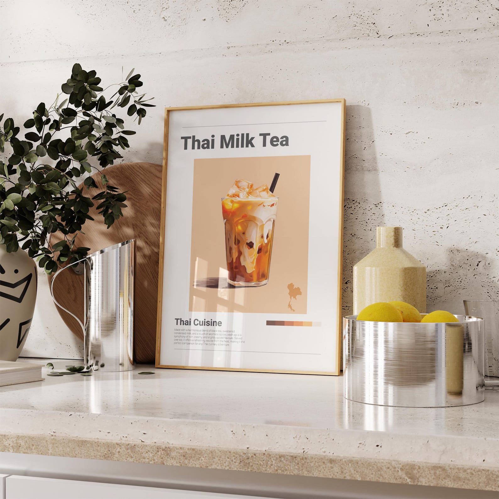 Thai Milk Tea Poster: Minimalist Art Print (digital Download) - Etsy