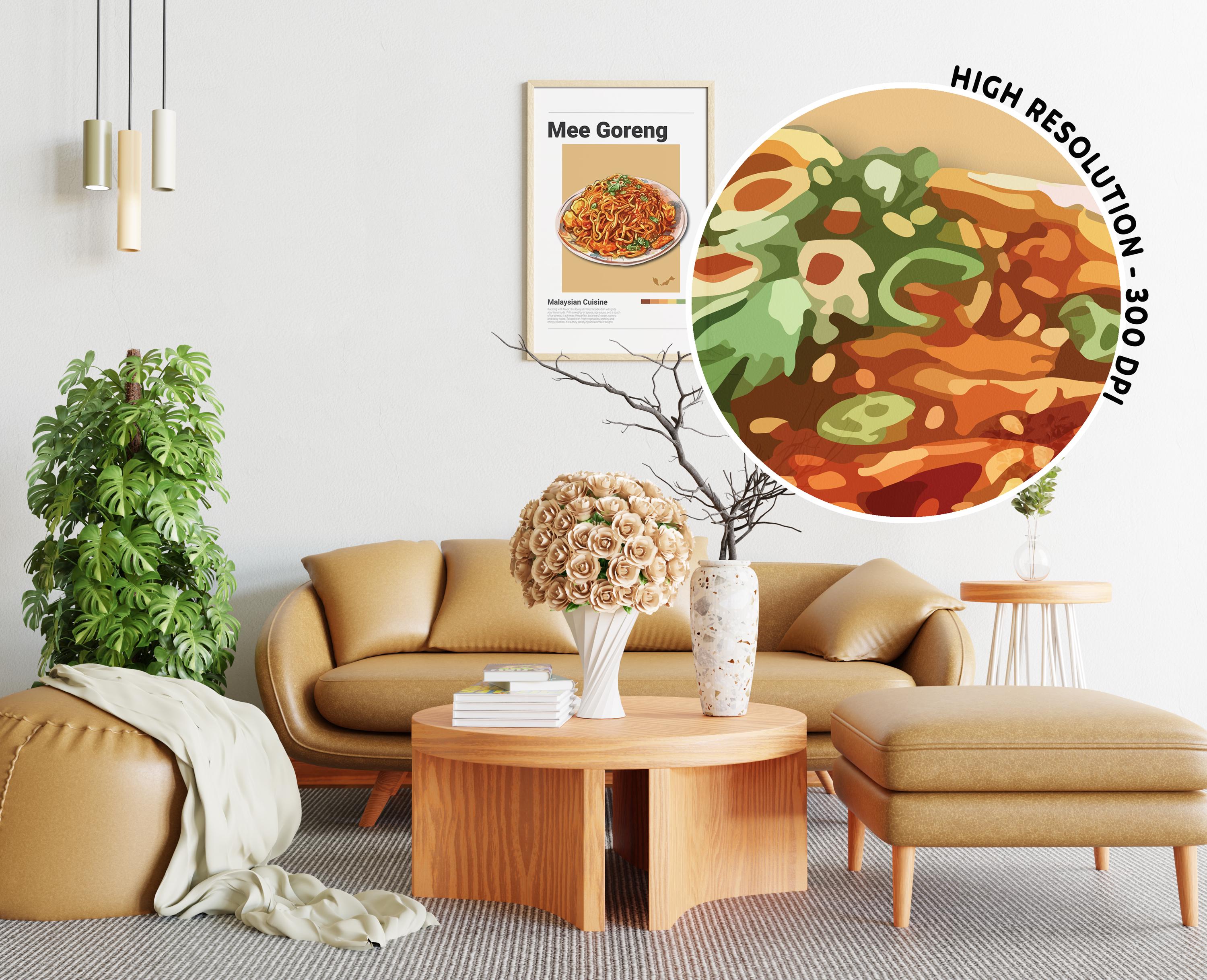 Mee Goreng Poster: Minimalist Malaysian Food Art (digital Download) - Etsy