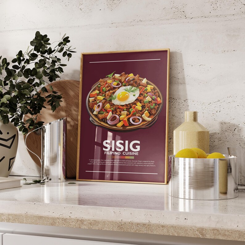 Pork Sisig Poster: Minimalist Filipino Food Art (digital Print) - Etsy