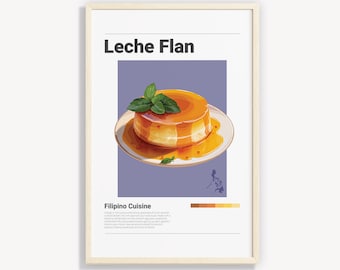Leche Flan Art Print: Filipino Dessert Illustration - Etsy