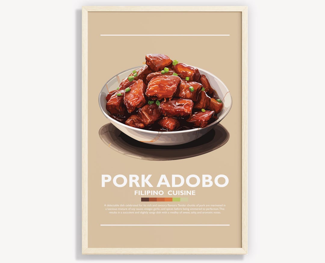 Pork Adobo Poster: Minimalist Filipino Food Art (digital Prints) - Etsy