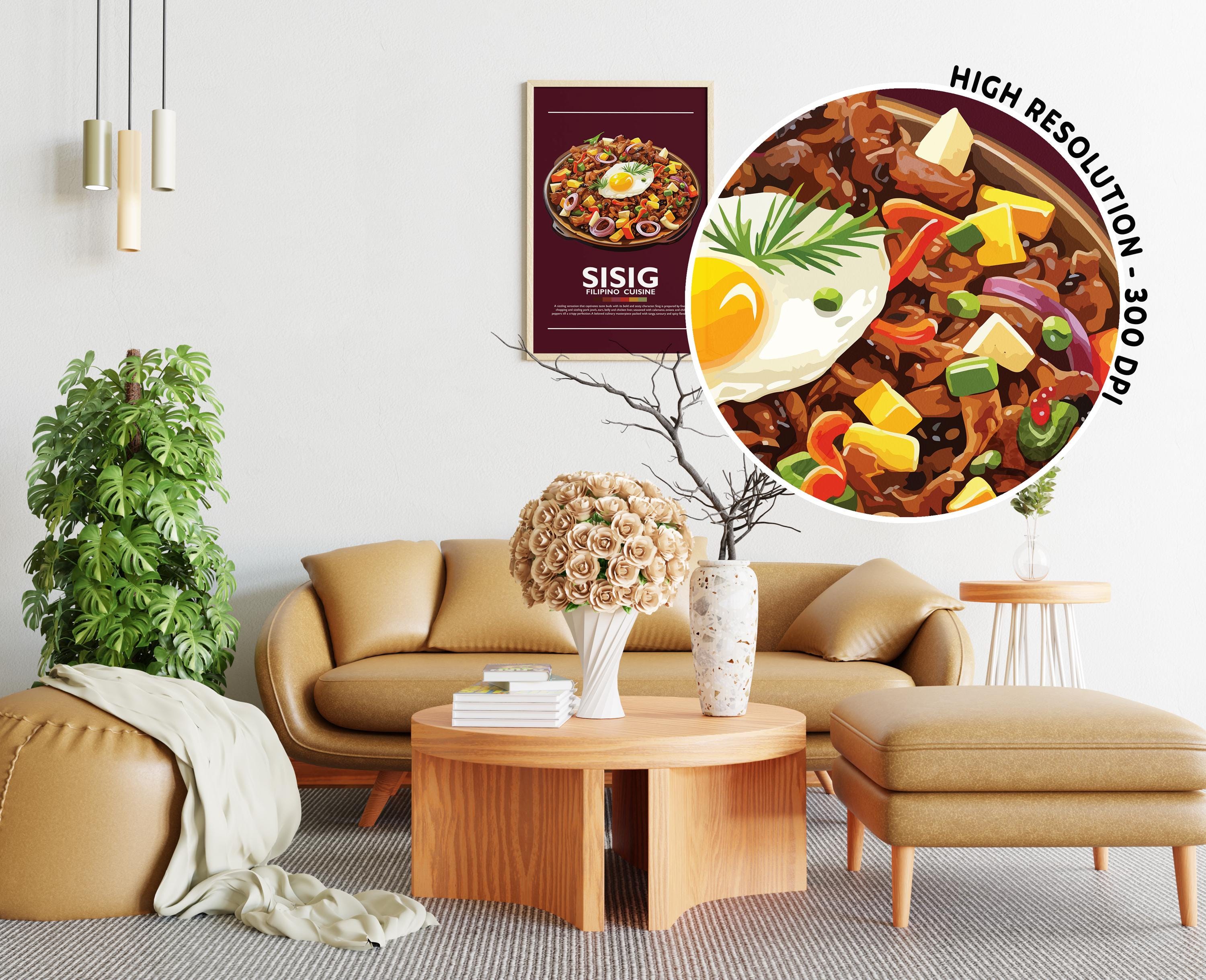 Pork Sisig Poster: Minimalist Filipino Food Art (digital Print) - Etsy