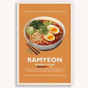 Korean Ramyeon Poster: Minimalist Ramen Art Print (digital Download) - Etsy